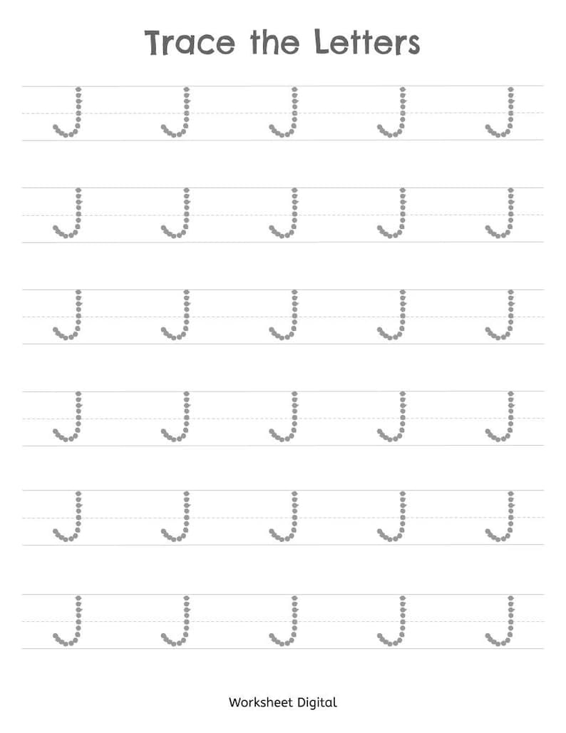 Printable Worksheets Trace the Letters Uppercase A - Z Preschool ...