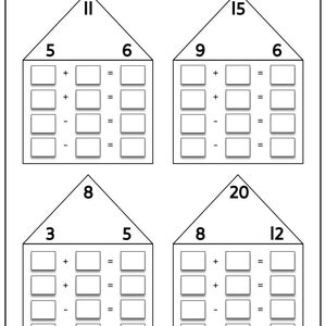 Number Fact Families, Number Bonds to 20, Addition and Subtraction ...