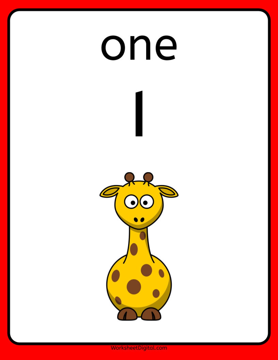 20 Printable Numbers Posters 1-20. Happy Giraffe Numbers 1-20 ...