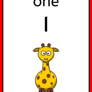 Giraffe Numbers 1-20 Posters: Classroom Learning (digital Download) - Etsy