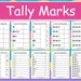 Numbers 1 20 Tally Marks Printable Worksheet Kindergarten Homeschool ...