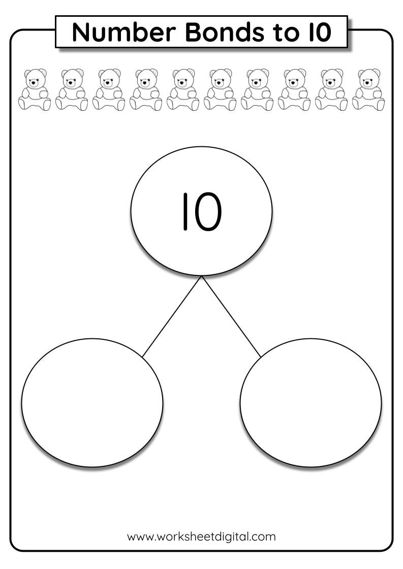 Hoja De Trabajo De Vínculo Numérico Para Jardín De Infantes