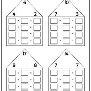 Number Fact Families, Number Bonds to 20, Addition and Subtraction ...