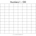 Number Charts 1 - 1000, Counting to 1000, Printable Black & White ...