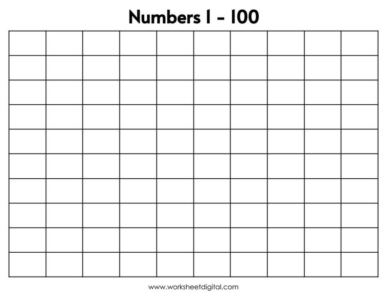 Number Charts 1 - 1000, Counting to 1000, Printable Black & White ...