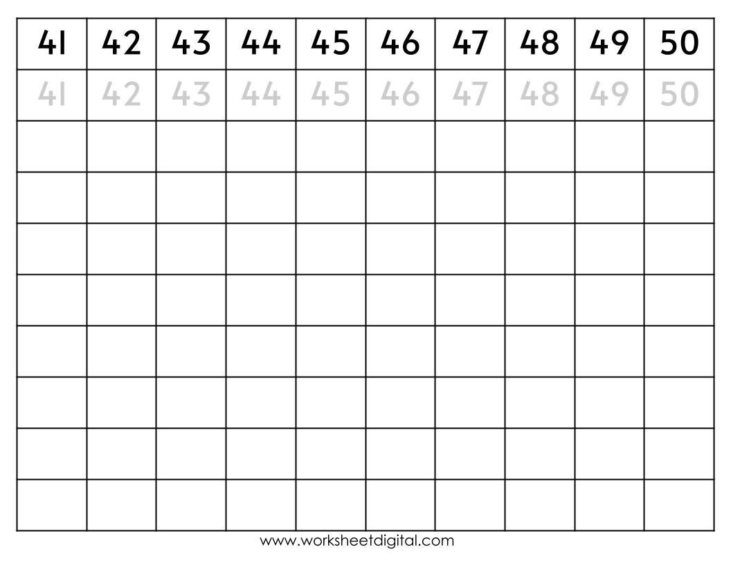 Printable Numbers 1-100 Tracing Worksheets: Homeschool Kindergarten ...