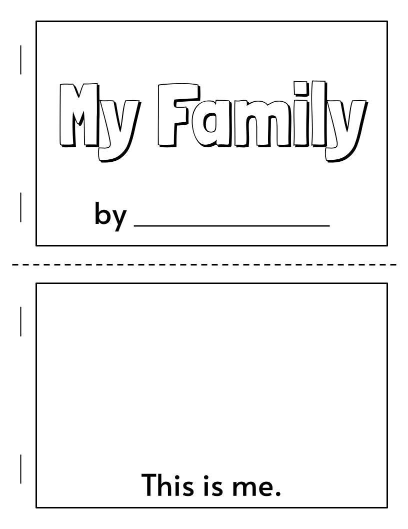 My Family Printable Mini Booklet: Preschool Activity (PDF Pattern) - Etsy