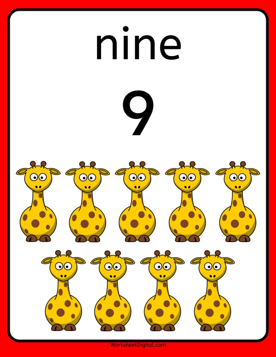 20 Printable Numbers Posters 1-20. Happy Giraffe Numbers 1-20 ...