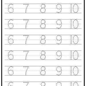 Printable Numbers 1-50 Tracing Worksheets: Homeschool Kindergarten (PDF ...