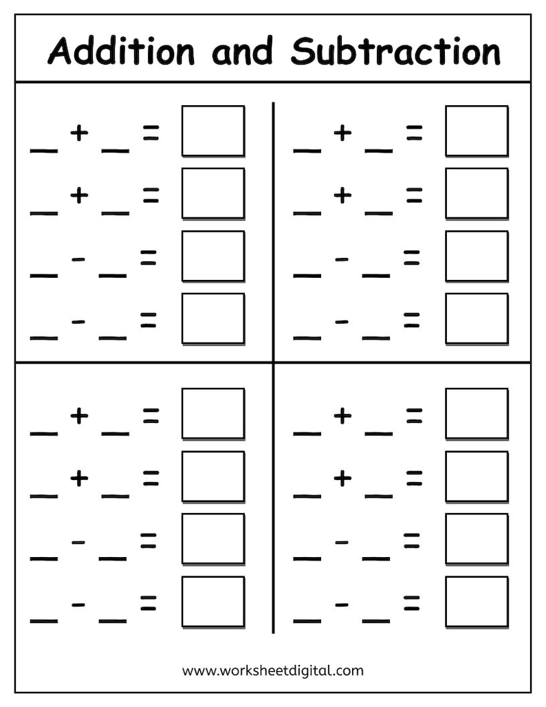 Kindergarten Addition Worksheets: Number Fact Family Printable (PDF) - Etsy