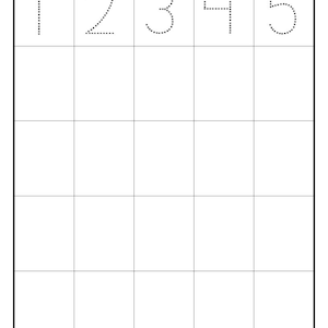 Number Tracing Worksheet 1-20: Preschool, Kindergarten (PDF File) - Etsy