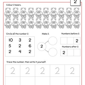 Teddy Bear Numbers 1-20 Count and Write Activity Set. Worksheets for ...