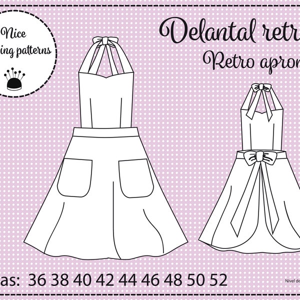 Retro Apron Pattern - Etsy