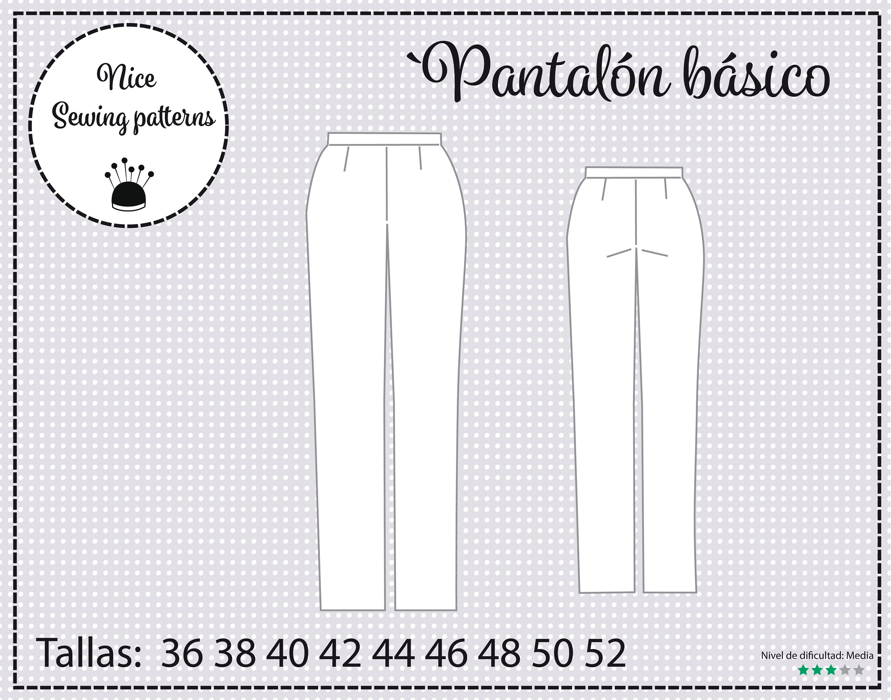 Patrón base de pantalón en todas las tallas de la 36 a la 52 - Etsy España
