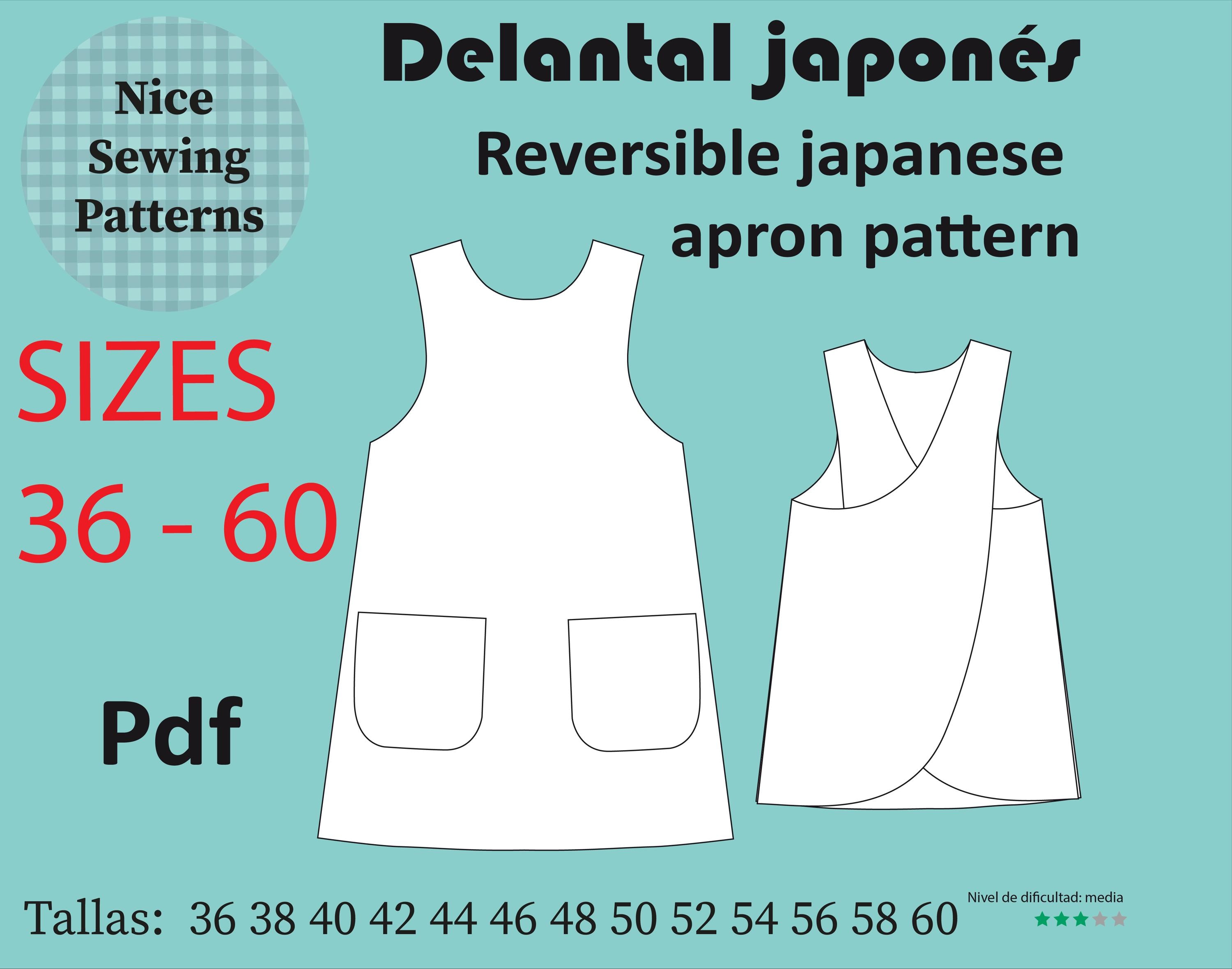 Japanese Apron Pattern Pdf. Tutorial and Instructions Japanese Apron ...