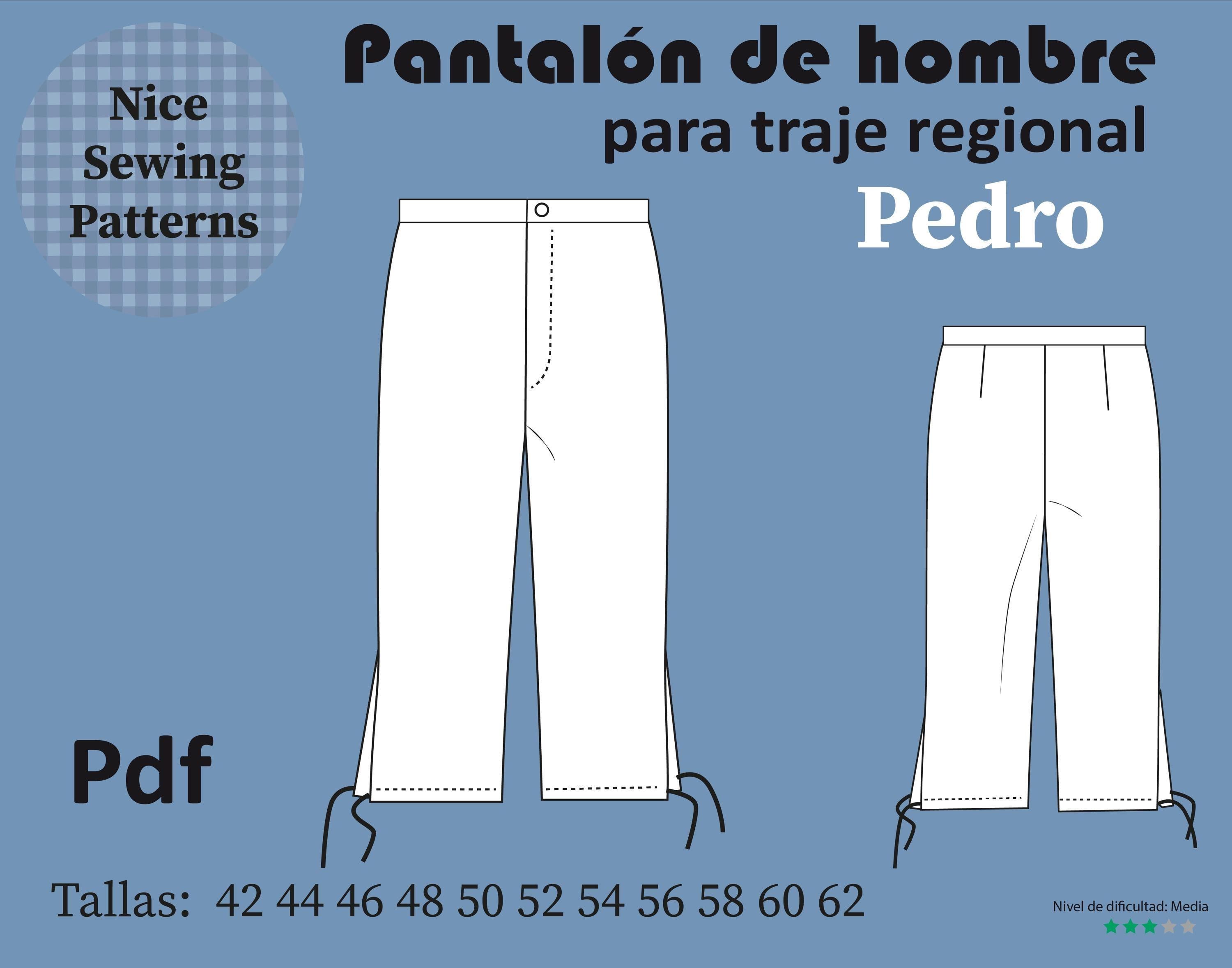 Regional Pants Pattern "pedro" / A4 Pdf / Pattern for Men / No Sewing ...