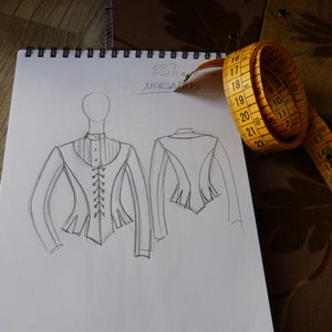 PATRON DE JUBON/ doublet pattern,patron en pdf, download 36/38/40/42/44 ...