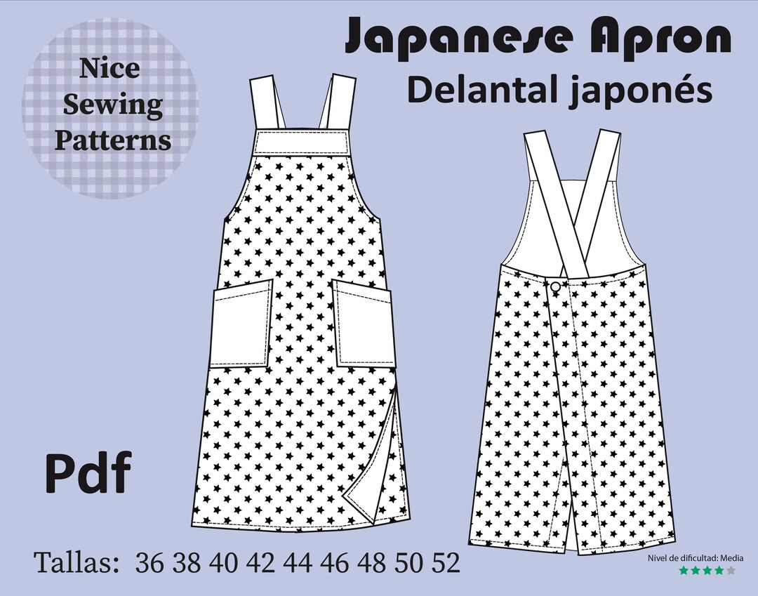 JAPANESE APRON PATTERN Pdf Instant Download - Etsy