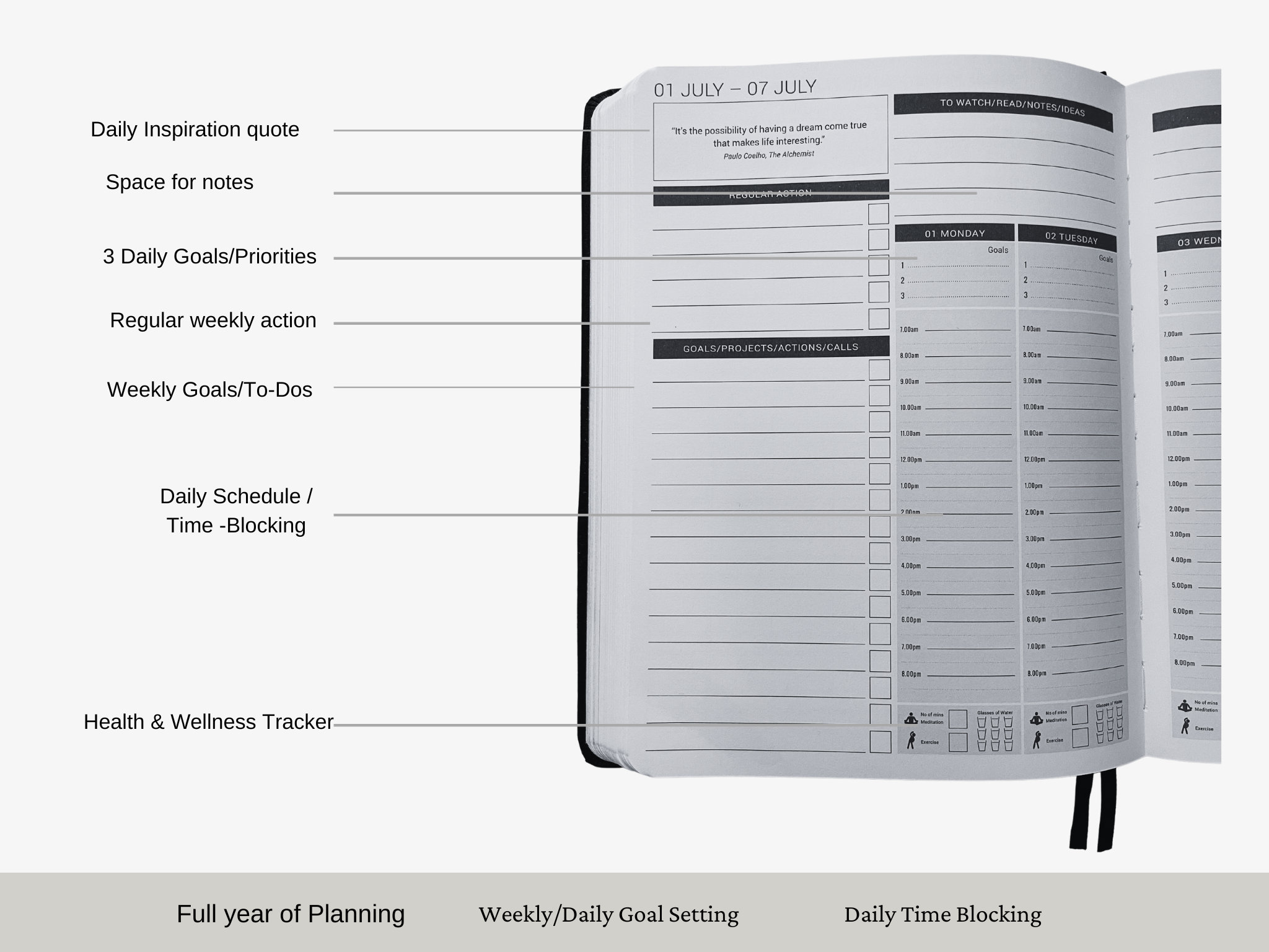 2025 Hot Pink Business Planner | Time Management & Productivity Planner ...