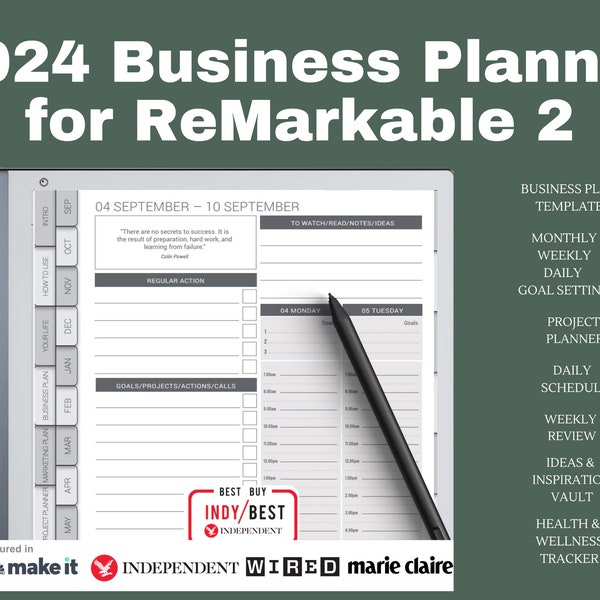 Remarkable 2 Business Plan Template - Etsy