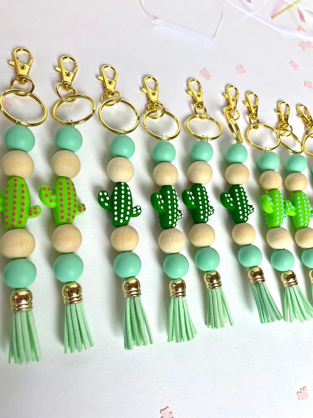 Cactus Keychain, Cactus Accessory, Bag Keychain, Tassel Keychain, Purse ...