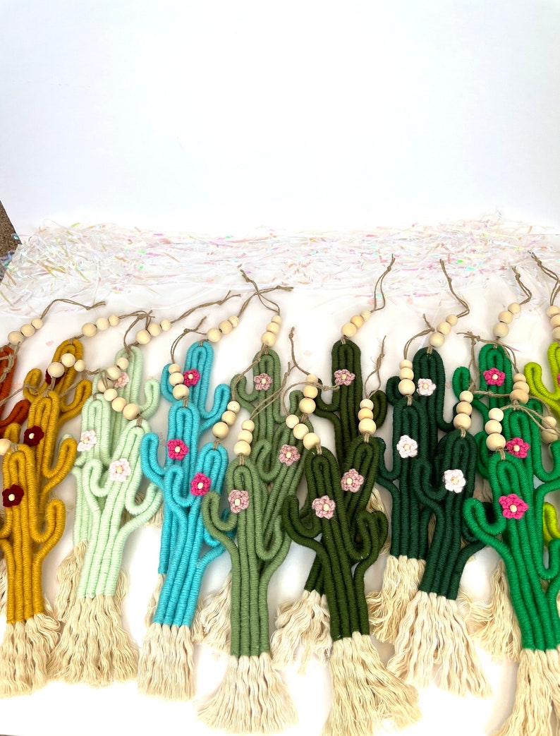Cactus Macrame, Cactus Wall Decor, Cactus Ornament, Saguaro Decor ...