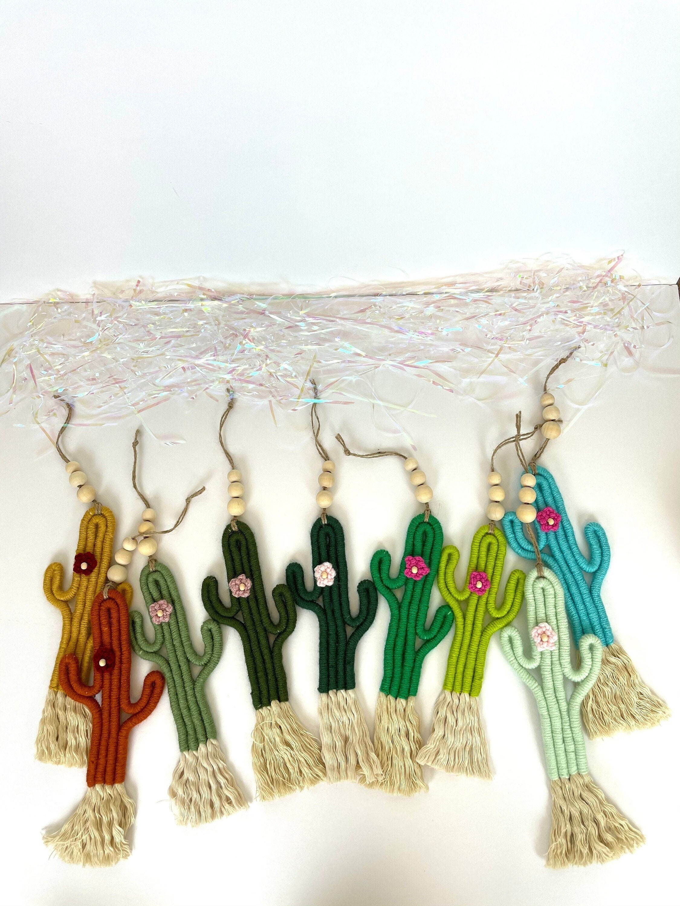 Cactus Macrame, Cactus Wall Decor, Cactus Ornament, Saguaro Decor ...