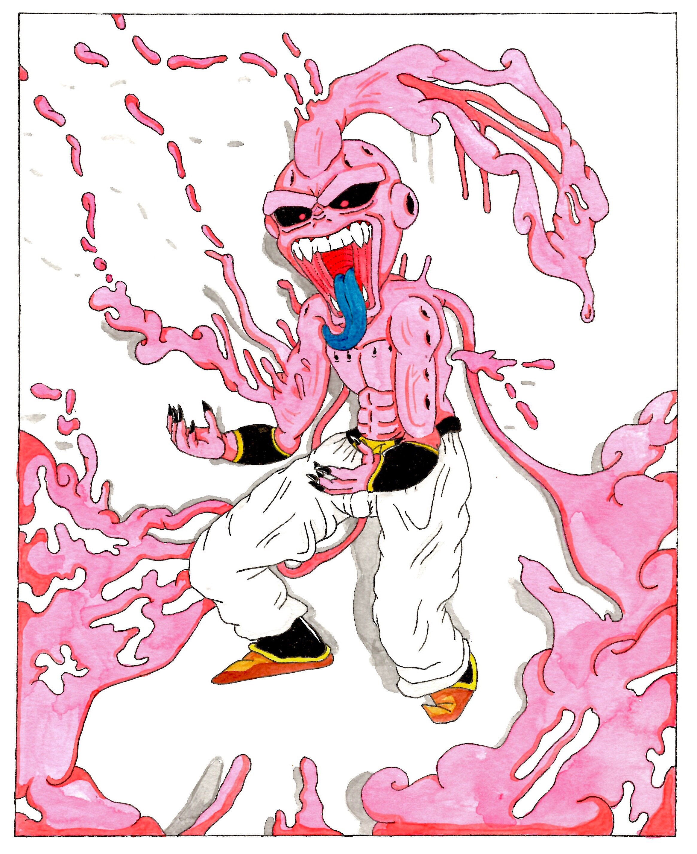 Dbz Kid Buu Drawing