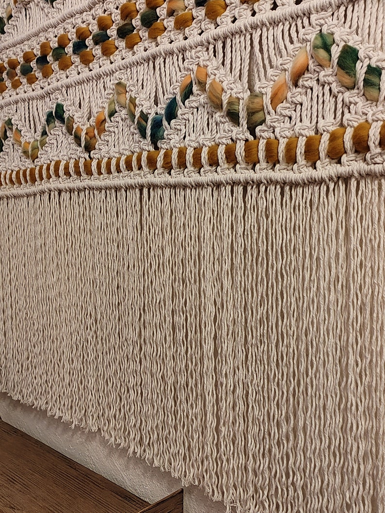 XXL Macrame Wall Hanging, Bohemian Minimalist Horizontal Art, Oversized ...