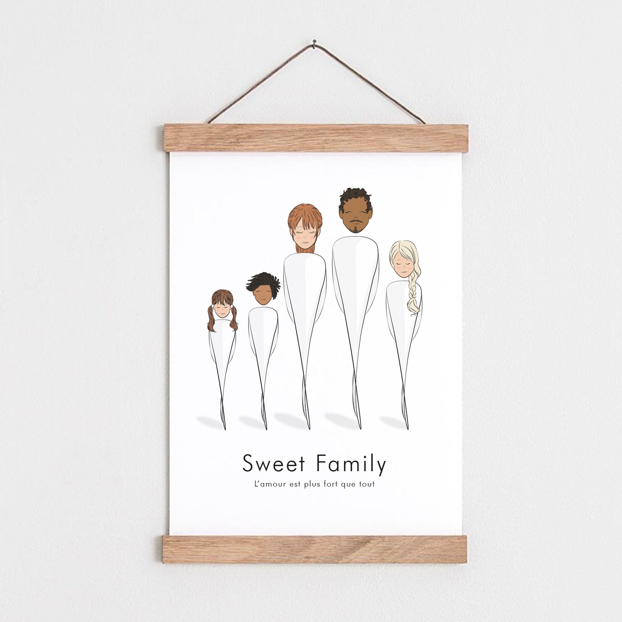 Personalized Family Poster Family Sketch Custom Family | Etsy