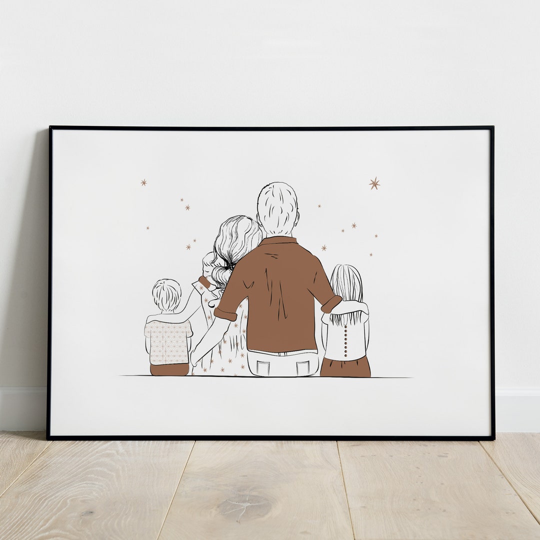 Personalized Family Poster, Children's Room Decoration, Birth Gift ...