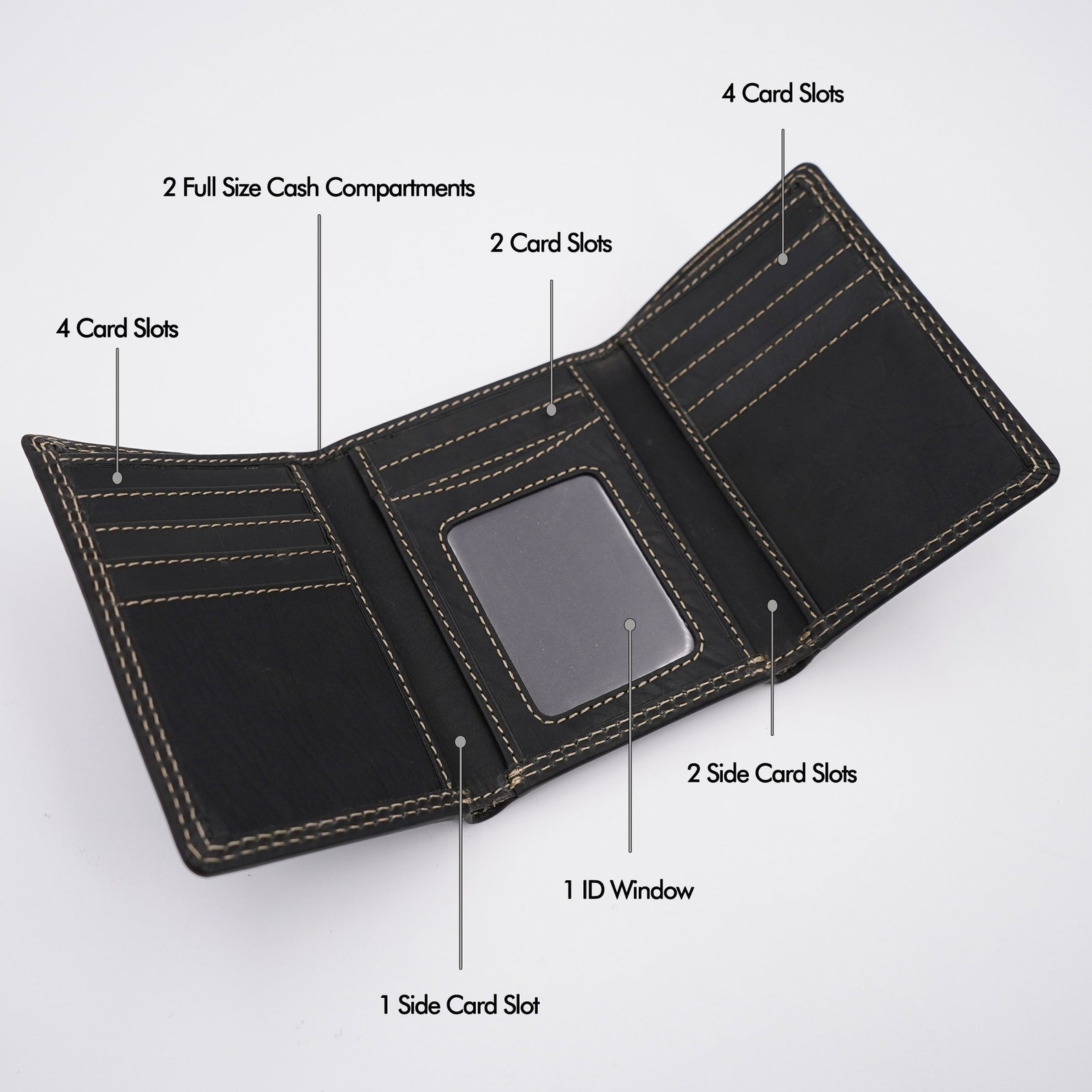 AG Wallets Mens Handmade Distressed Vintage Black Leather - Etsy