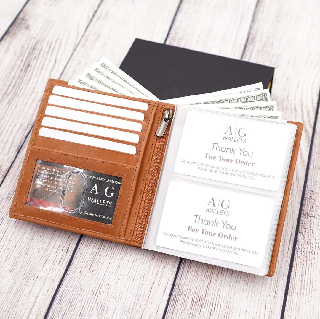 Napa Leather Bifold Wallet: RFID Protection, Removable Inserts - Etsy