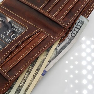 AG Wallets Personalized Mens Handmade Vintage Distressed Leather ...