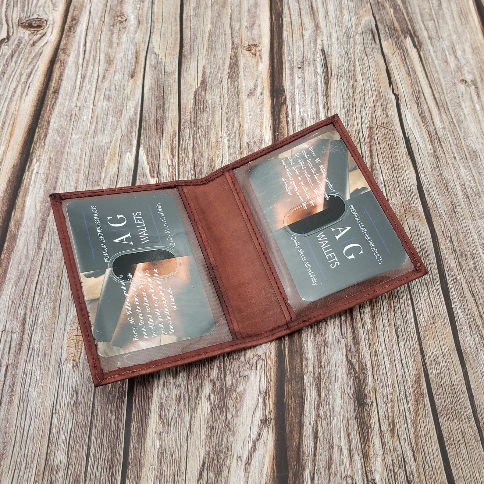 Personalized AG Wallets Mens Slim Premium Leather Bifold 2 ID | Etsy