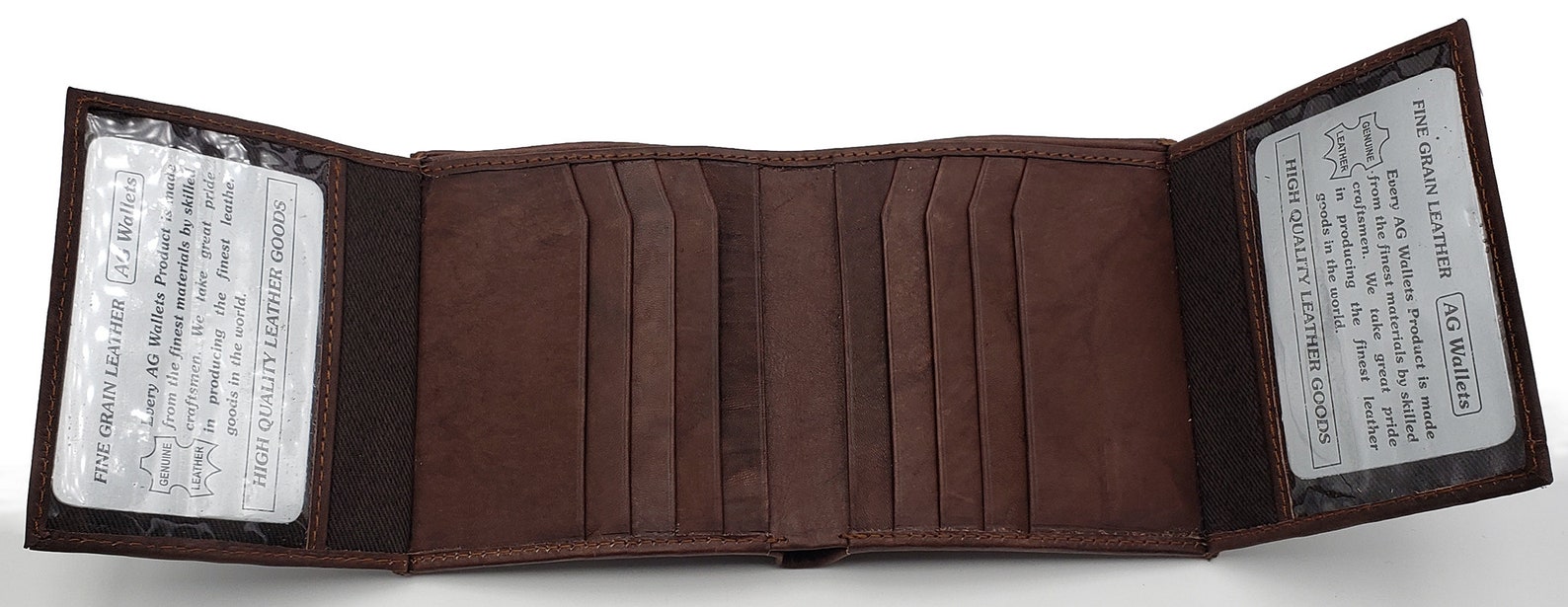 AG Wallets Men's Cowhide Leather European Bifold Multi Card Hipster 2 ...