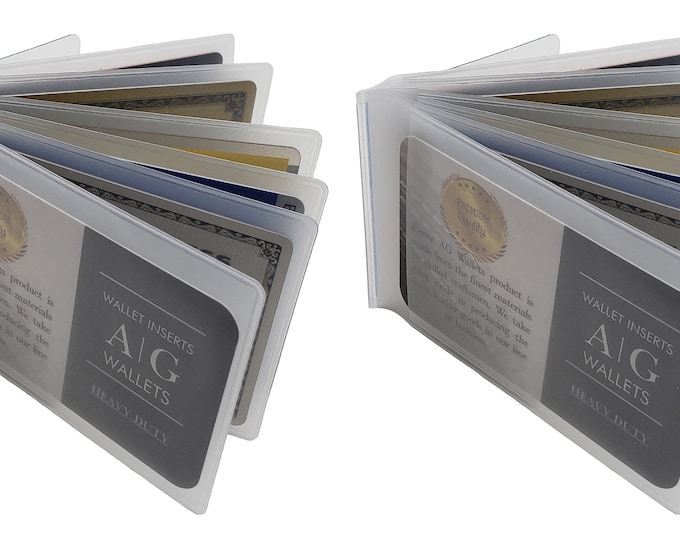 AG Wallets Set of 2 Heavy Duty Vinyl 6 Pages Bifold Wallets Credit Card ...