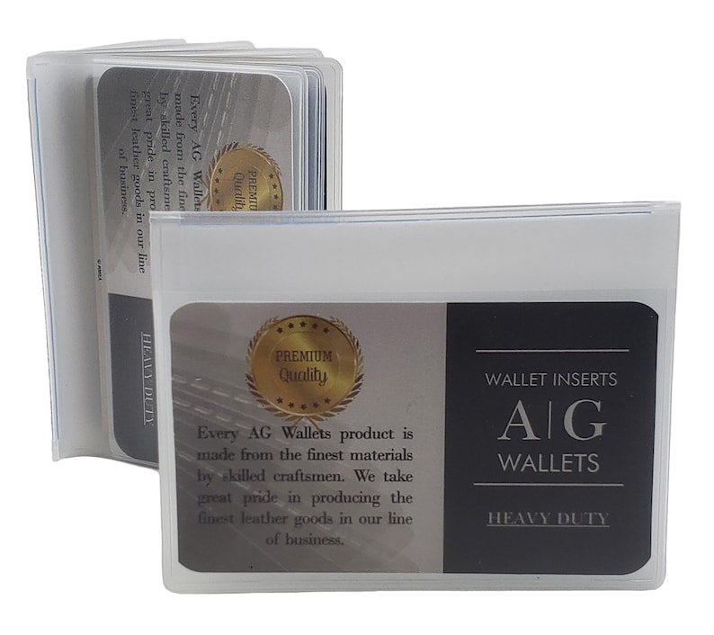 AG Wallets Set of 2 Heavy Duty Vinyl 6 Pages Trifold Wallet Credit Card ...