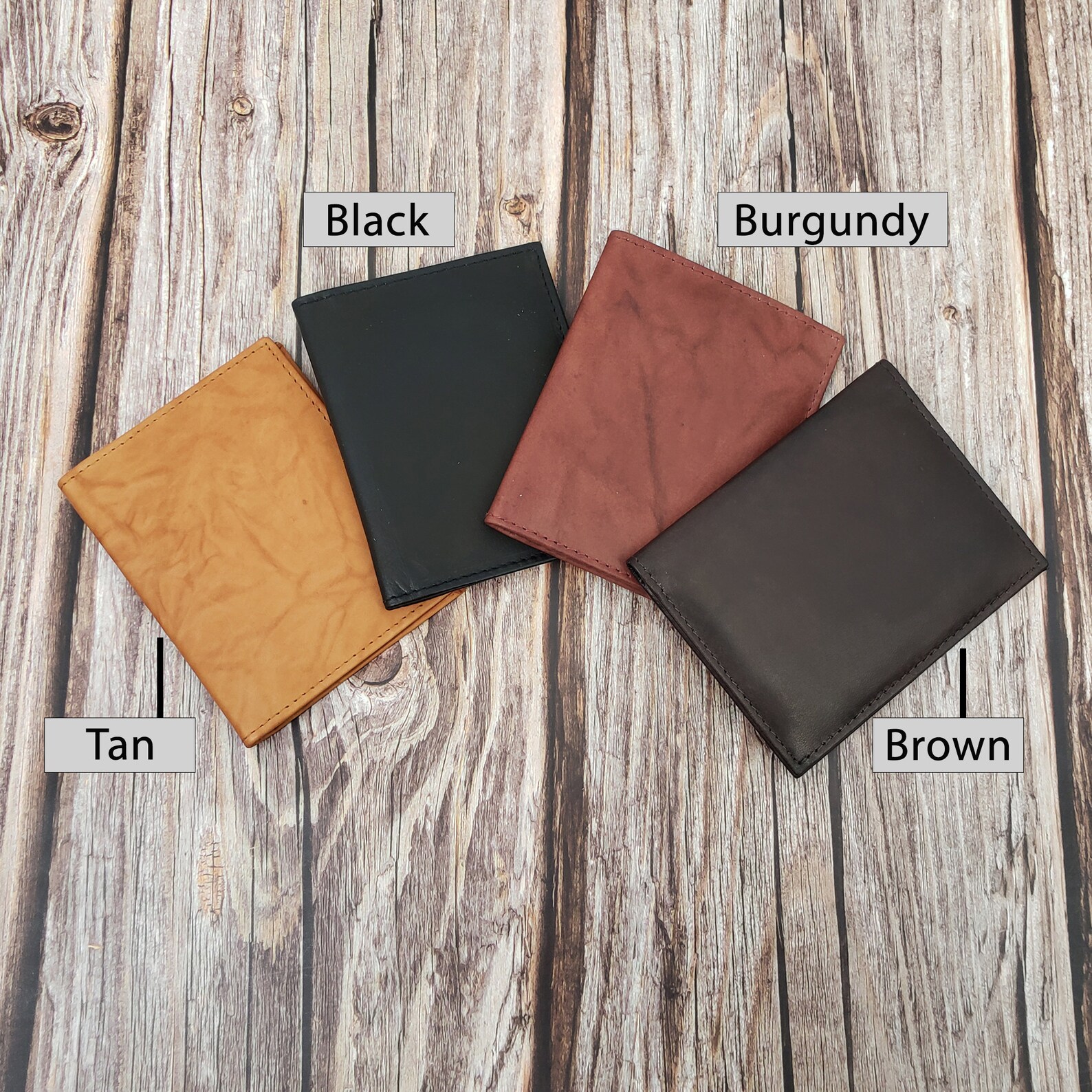 Personalized AG Wallets Mens Slim Premium Leather Bifold 2 ID | Etsy