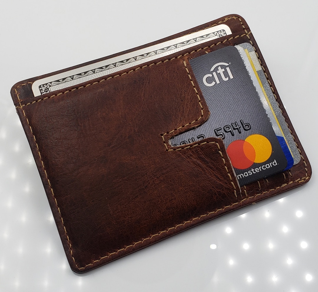 AG Wallets Personalized Mens Handmade Vintage Brown Genuine Leather ...