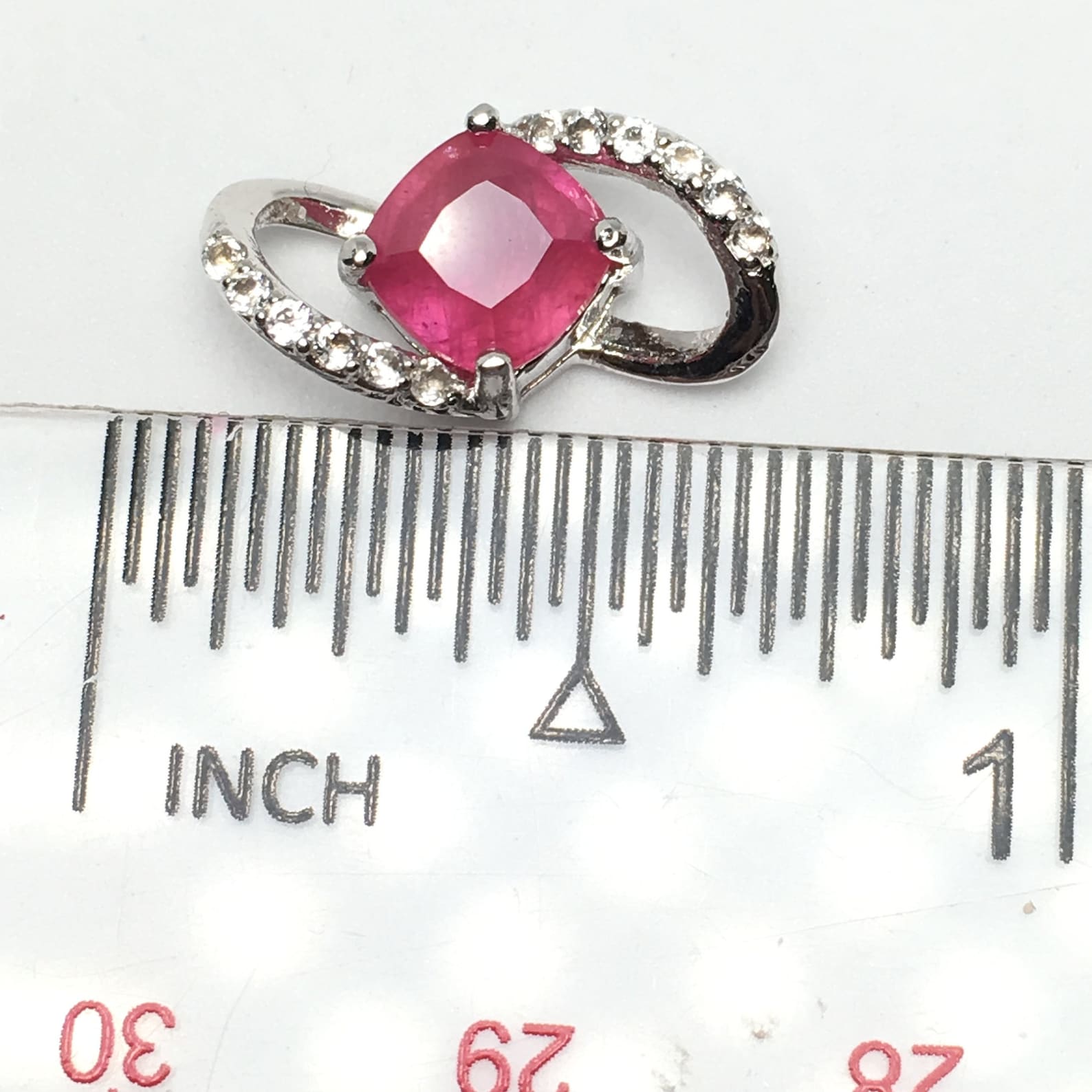 Ruby Pendant Ruby Jewelry Cushion Cut Ruby Pendant - Etsy