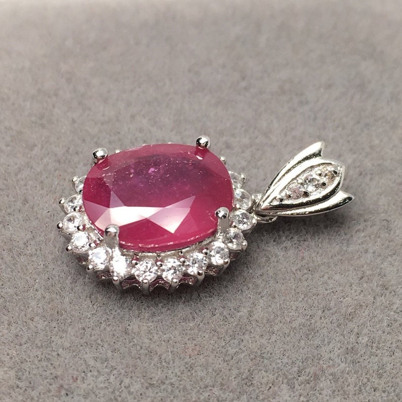 Vintage Style Ruby Pendant Ruby Jewelry Gemstone Pendant - Etsy