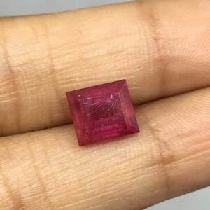 Natural Ruby ~ Treated 3.2 Ct Faceted Cut Ruby ~ Ruby for Your Love One ...