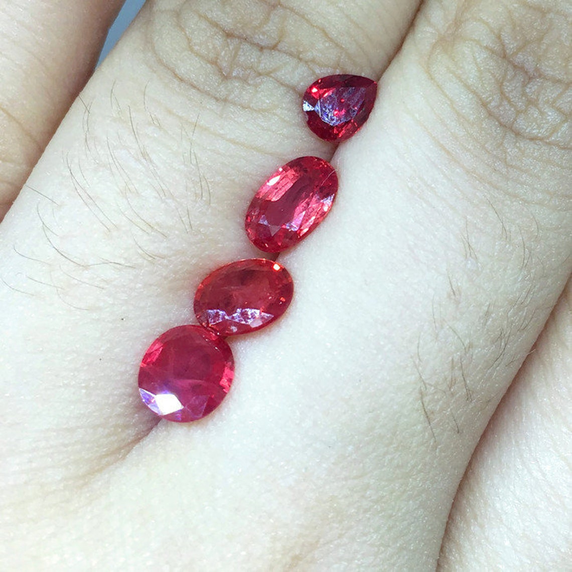 Natural Orange Sapphires Burnt Orange Color Beautiful - Etsy