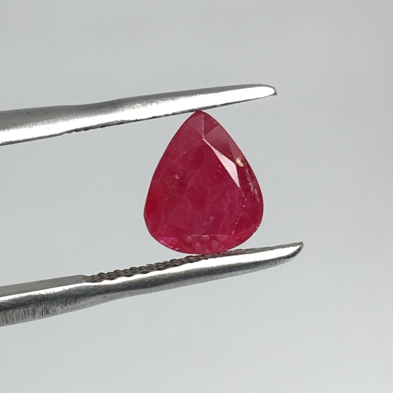 Natural Burmese Ruby 1.10 Ct Natural Pigeon Blood Ruby pear - Etsy