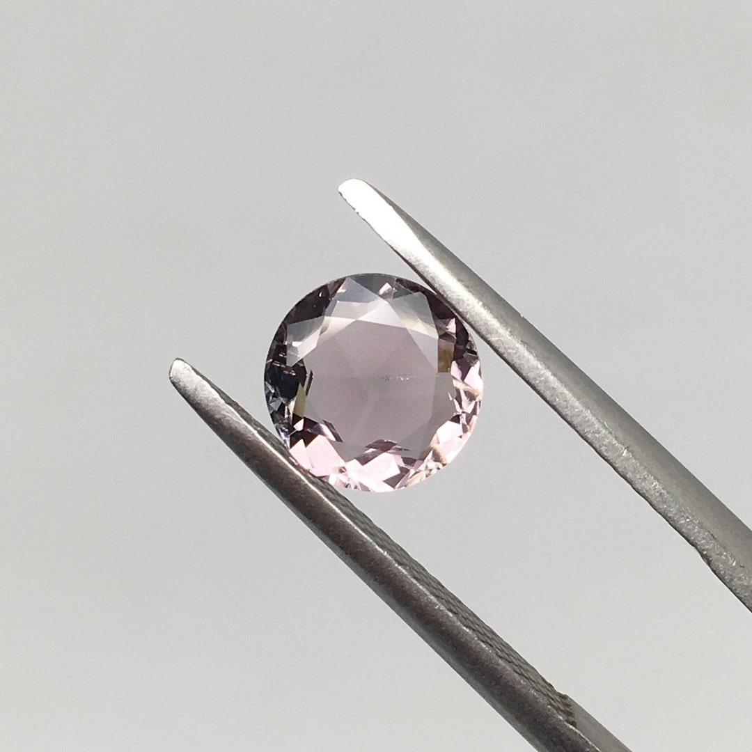 Bi-color Tourmaline ~gray-pink Tourmaline ~round Brilliant Cut Natural ...