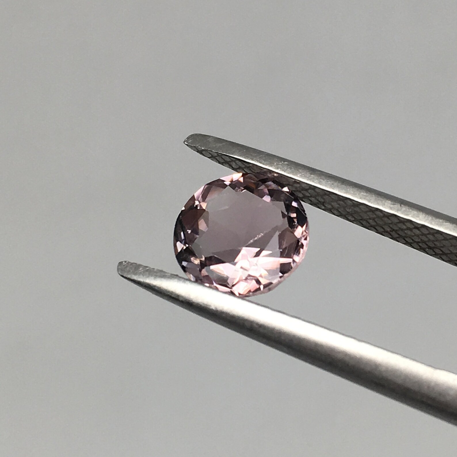 Bi-color Tourmaline gray-pink Tourmaline round Brilliant Cut Natural ...