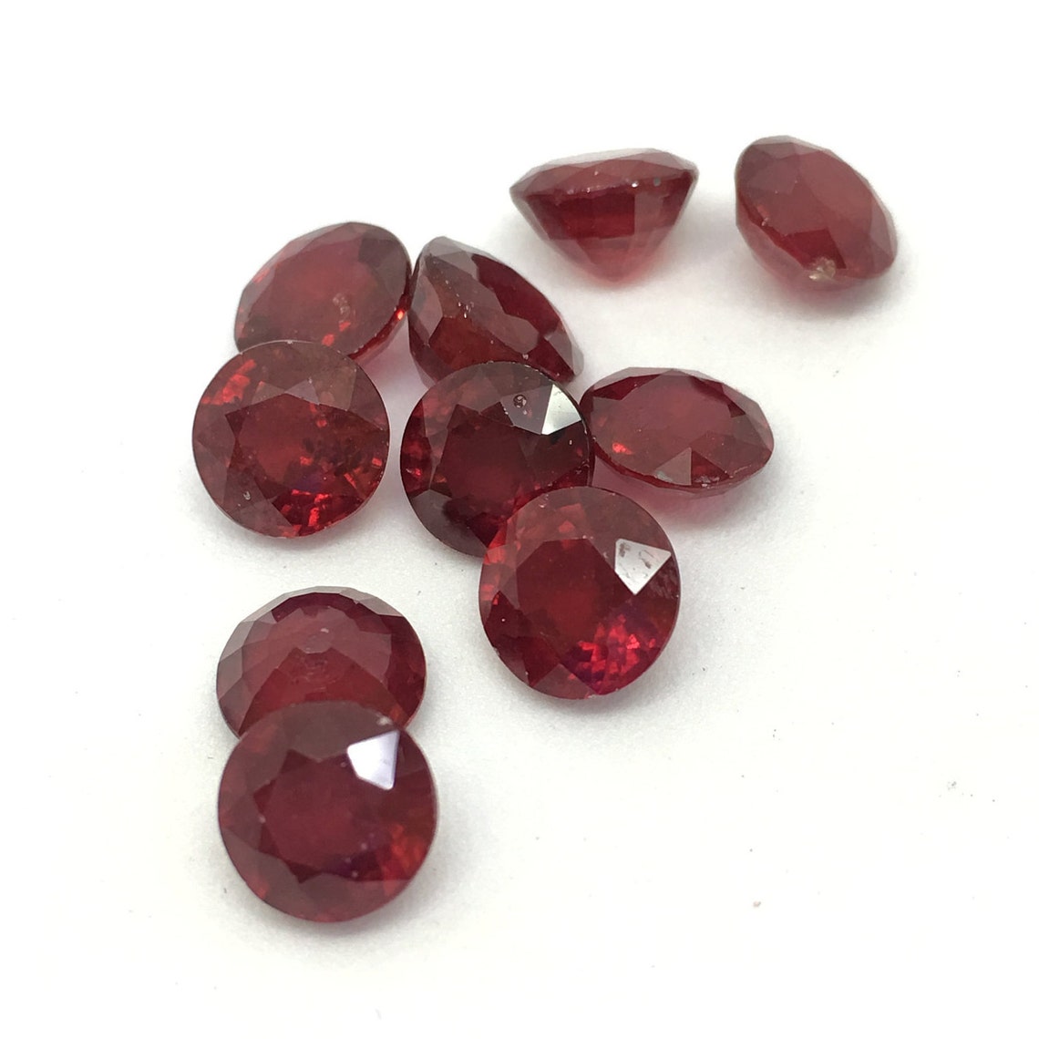 PigeonBlood Ruby Red African Ruby Lot 6.8 mm size 16 Ct 10 | Etsy