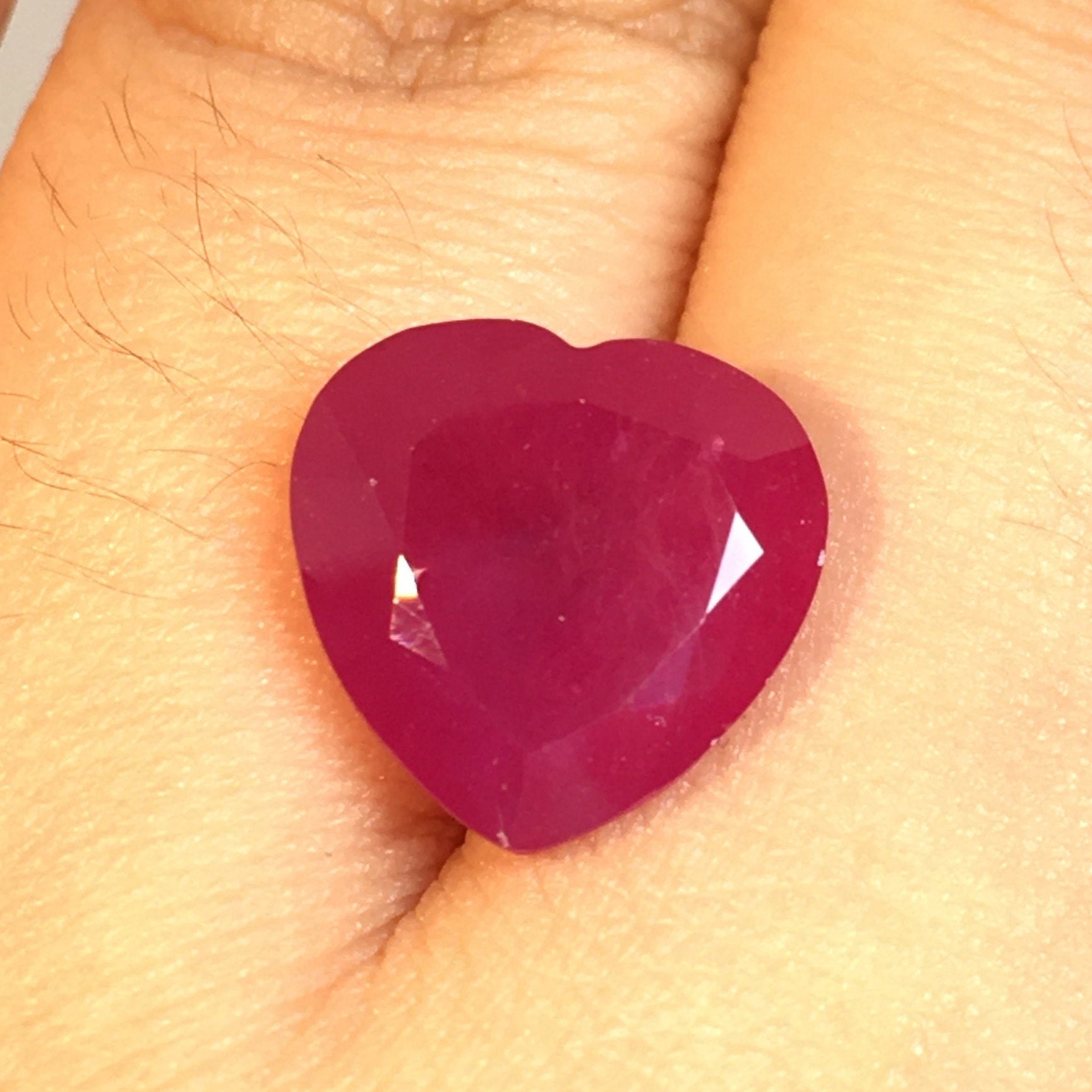Natural Ruby Heart Shaped Treated 6.64 carat Faceted Ruby | Etsy