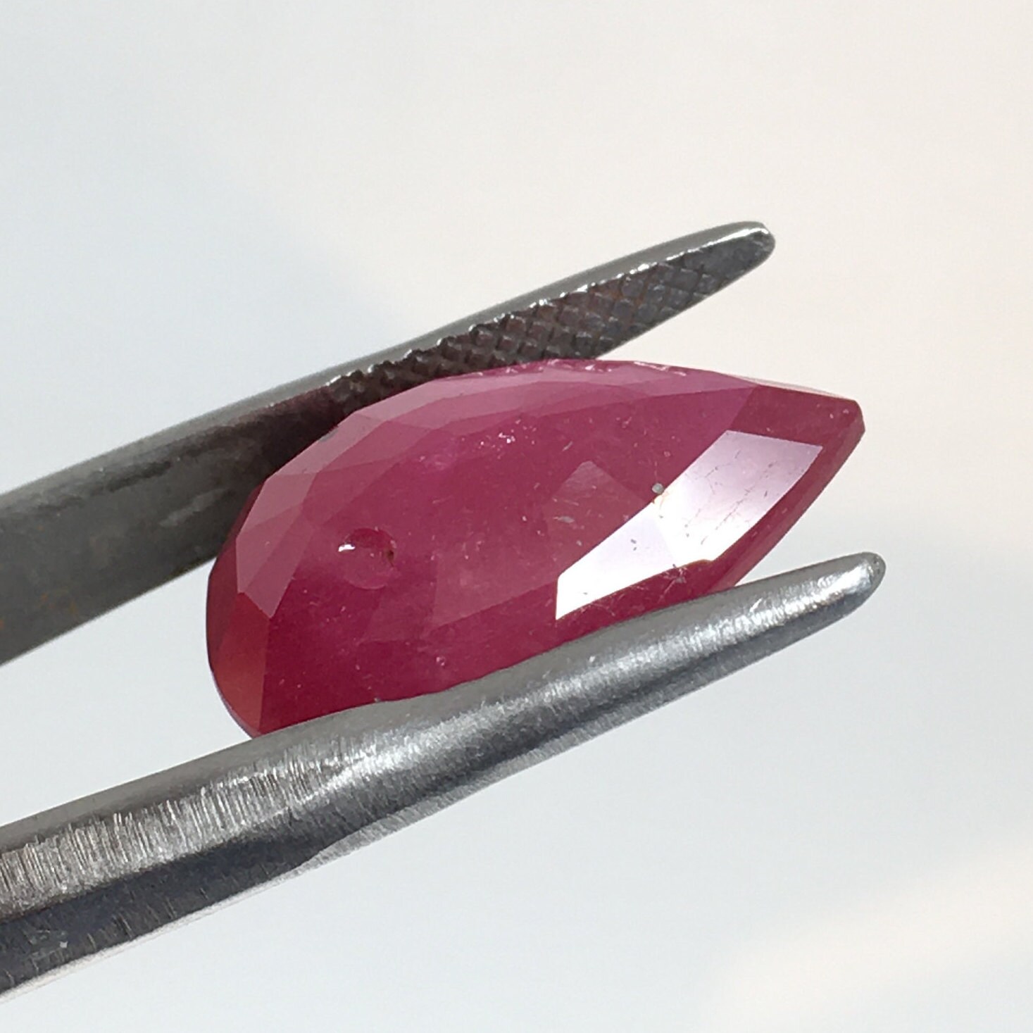 Natural Ruby Pear Shaped Treated Big 8.88 Carat Facetedrubyunique Ruby ...